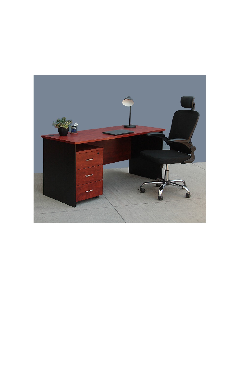 COD. 264 / ESCRITORIO NEO 1,20 MT. CON CAJONERA – COLOR CEREZO ...